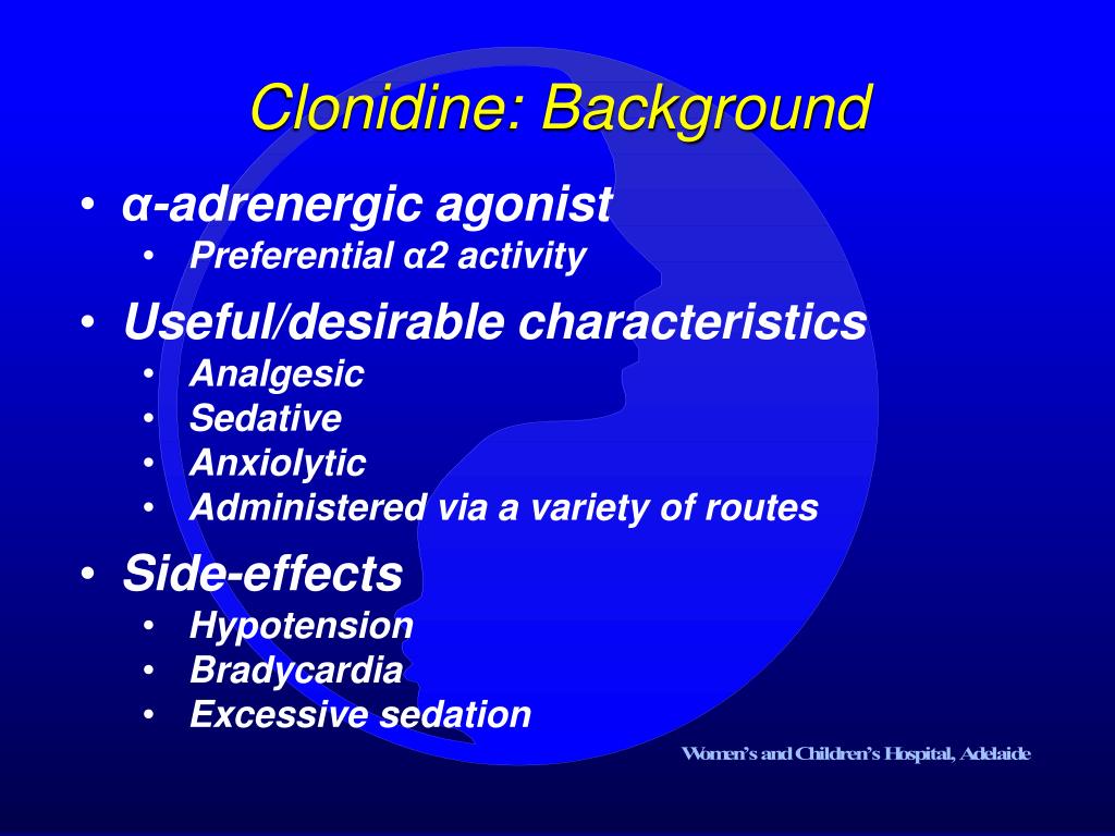 PPT - Clonidine premedication for postoperative analgesia in children ...