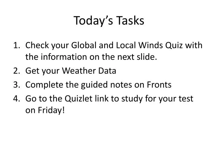 PPT - Today’s Tasks PowerPoint Presentation, free download - ID:2700372