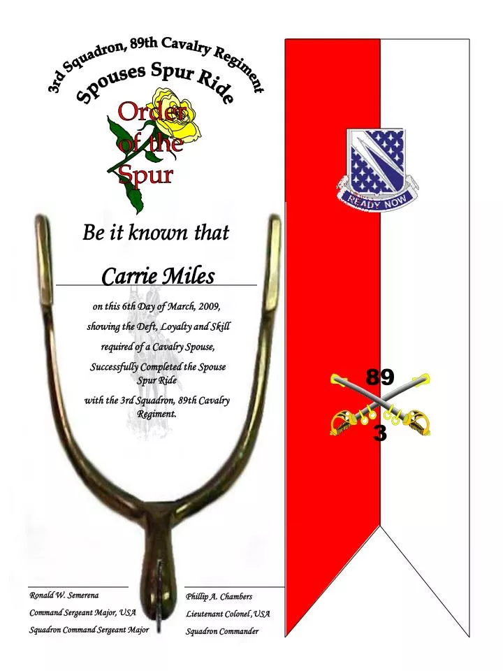 PPT - 3rd Squadron, 89th Cavalry Regiment PowerPoint Presentation, free ...