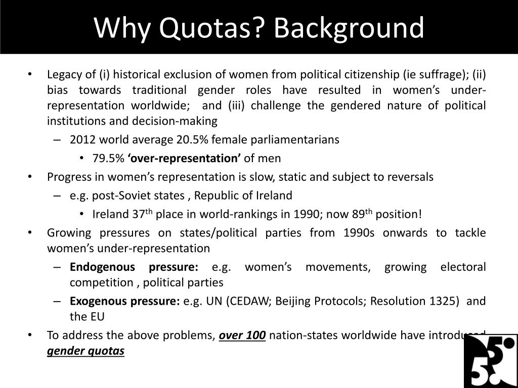 PPT - Electoral Gender Quotas PowerPoint Presentation, free download ... PPT - Electoral Gender Quotas PowerPoint Presentation, free download ...