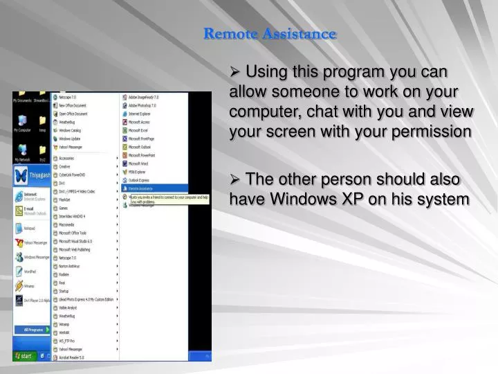 PPT - Remote Assistance PowerPoint Presentation, free download - ID:2702647