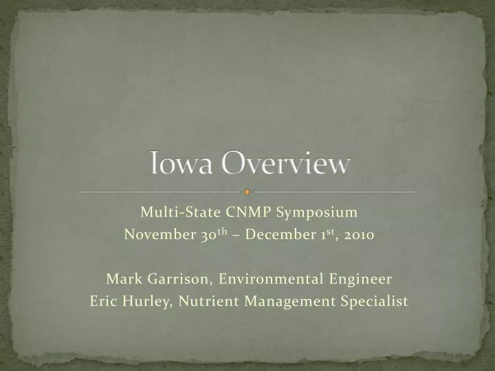 PPT - Iowa Overview PowerPoint Presentation, free download - ID:2702740