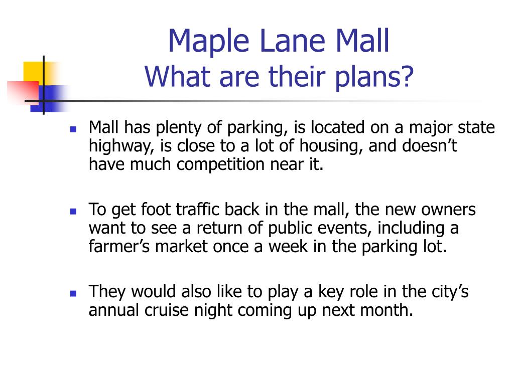 PPT - Washington Square Mall plans marketing campaign The Business ...