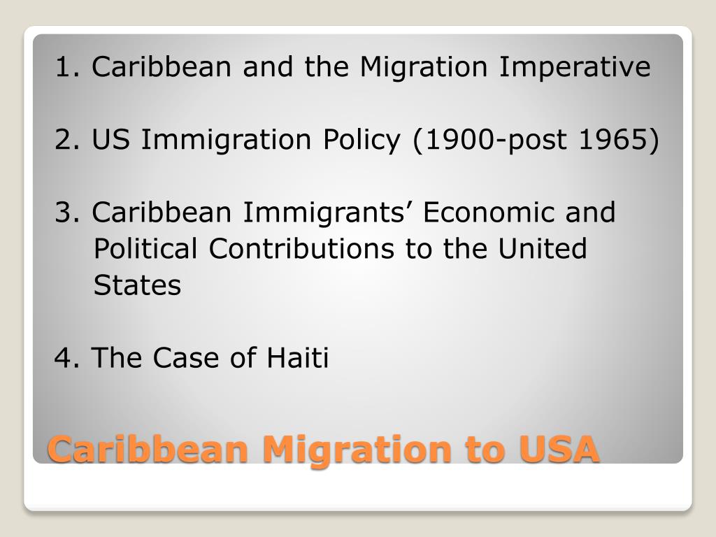 PPT - Caribbean Migration to the United States PowerPoint Presentation ...
