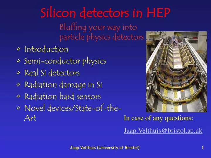 PPT - Silicon detectors in HEP PowerPoint Presentation, free download ...