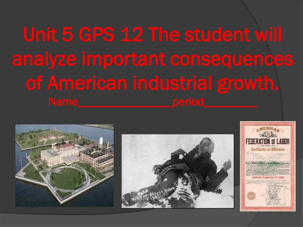 PPT - SSUSH12 The student will analyze important consequences of ...