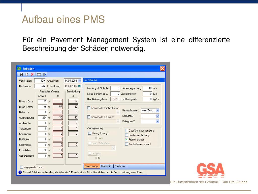 PPT - Von der Straßenbewertung zum Unterhaltungsmanagement PowerPoint ...