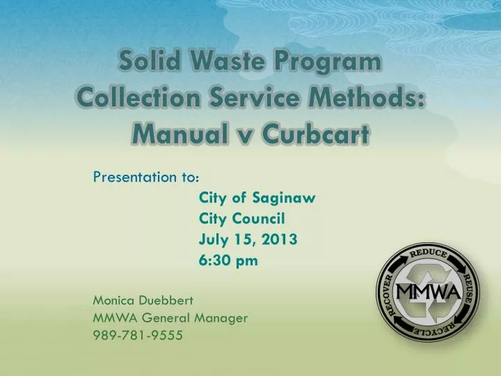 PPT - Solid Waste Program Collection Service Methods: Manual v Curbcart ...