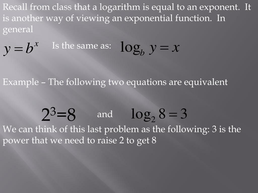 PPT - Logarithmic form and exponential form PowerPoint Presentation ... PPT - Logarithmic form and exponential form PowerPoint Presentation ...
