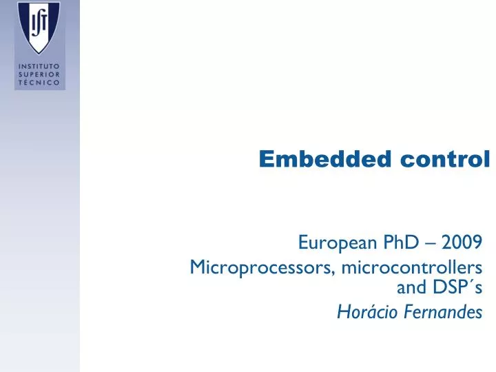 PPT - Embedded control PowerPoint Presentation, free download - ID:2705142