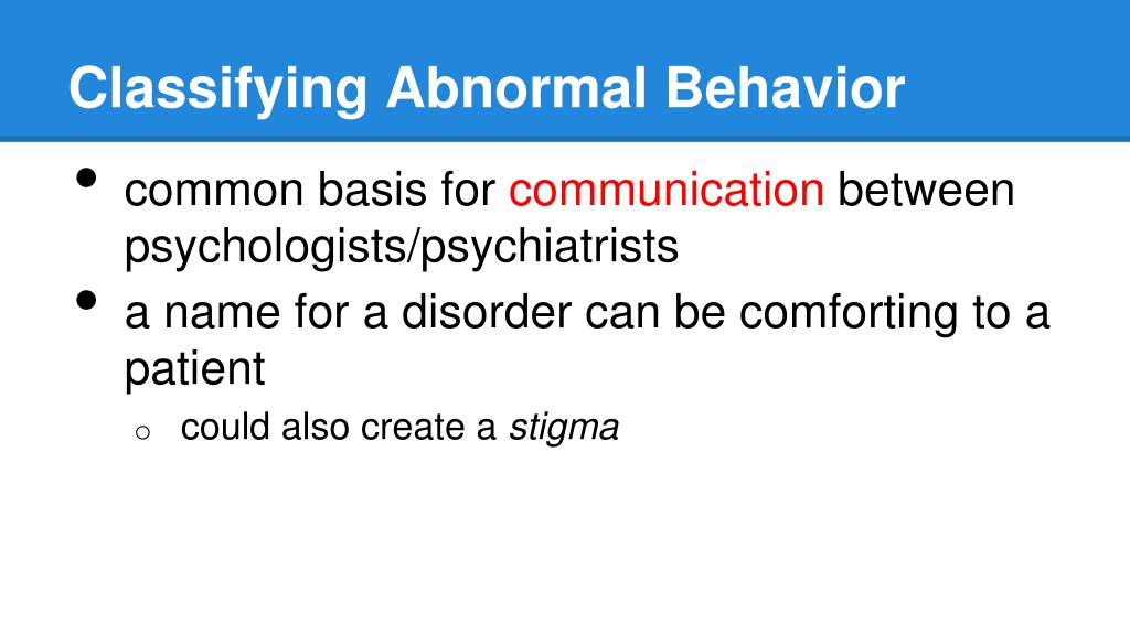 PPT - Abnormal Psychology & Therapy PowerPoint Presentation, free ...