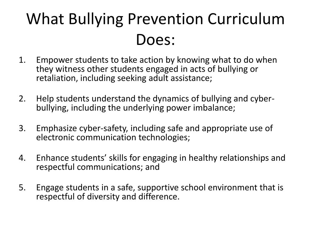 PPT - Bullying Prevention Presentation at Lincoln School: Partnering ...