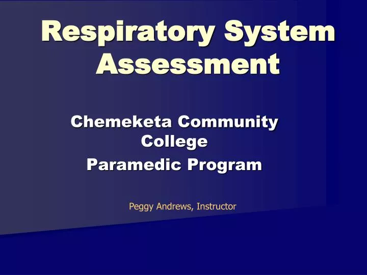 PPT - Respiratory System Assessment PowerPoint Presentation, free ...