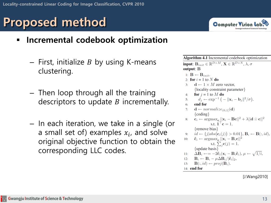Ppt Locality Constrained Linear Coding For Image Classification Powerpoint Presentation Id