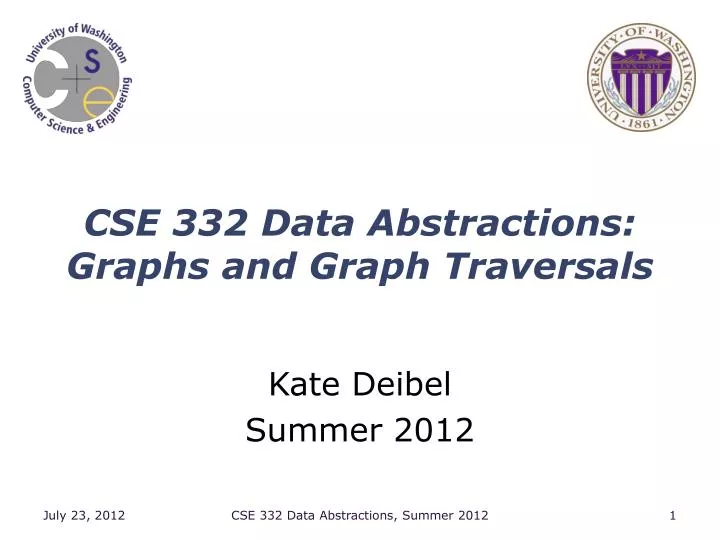 PPT - CSE 332 Data Abstractions: Graphs and Graph Traversals PowerPoint ...
