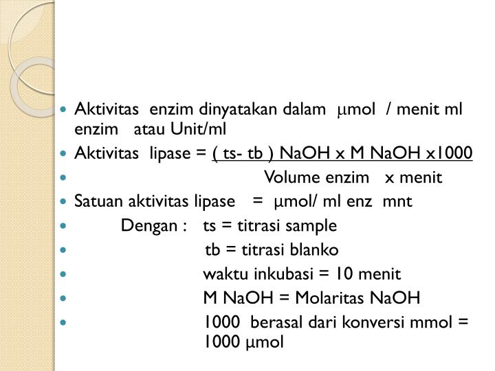 PPT - EKSTRAKSI DAN UJI AKTIVITAS ENZIM LIPASE PowerPoint Presentation ...