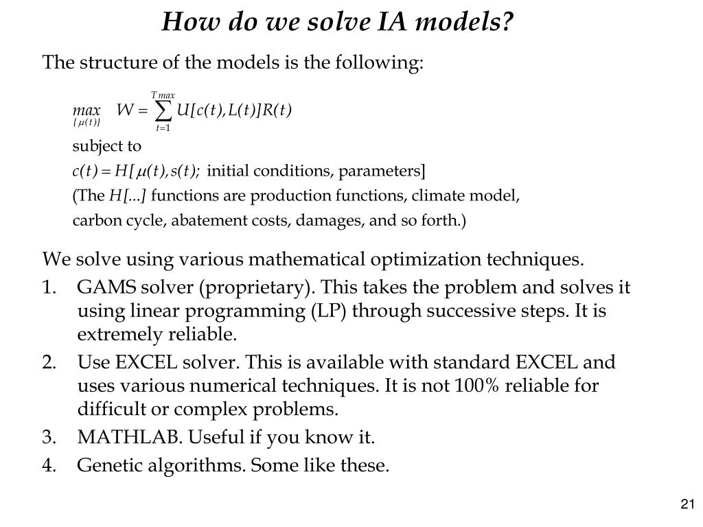 PPT - Integrated Assessment Models of Economics of Climate Change ...