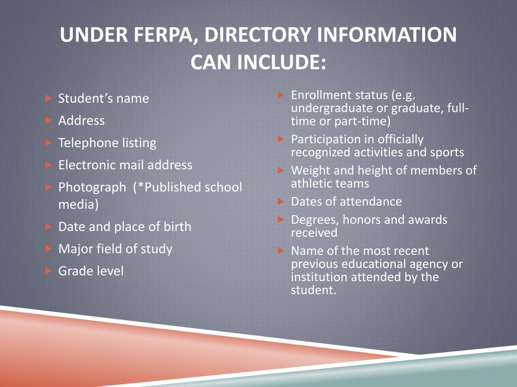 PPT - Family Educational Rights and Privacy Act PowerPoint Presentation ...