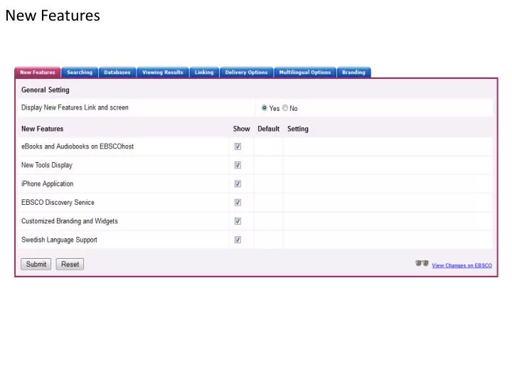 PPT - New Features PowerPoint Presentation, free download - ID:2707944