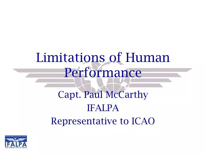 PPT - Limitations of Human Performance PowerPoint Presentation, free ...