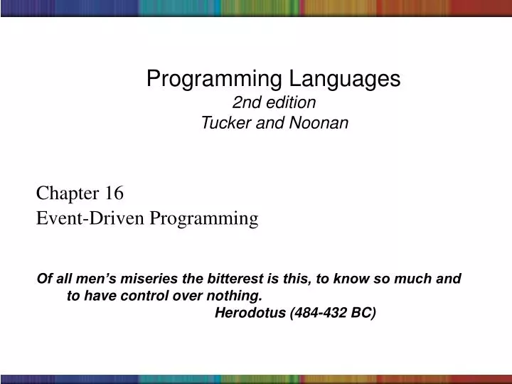 PPT - Programming Languages 2nd edition Tucker and Noonan PowerPoint ...