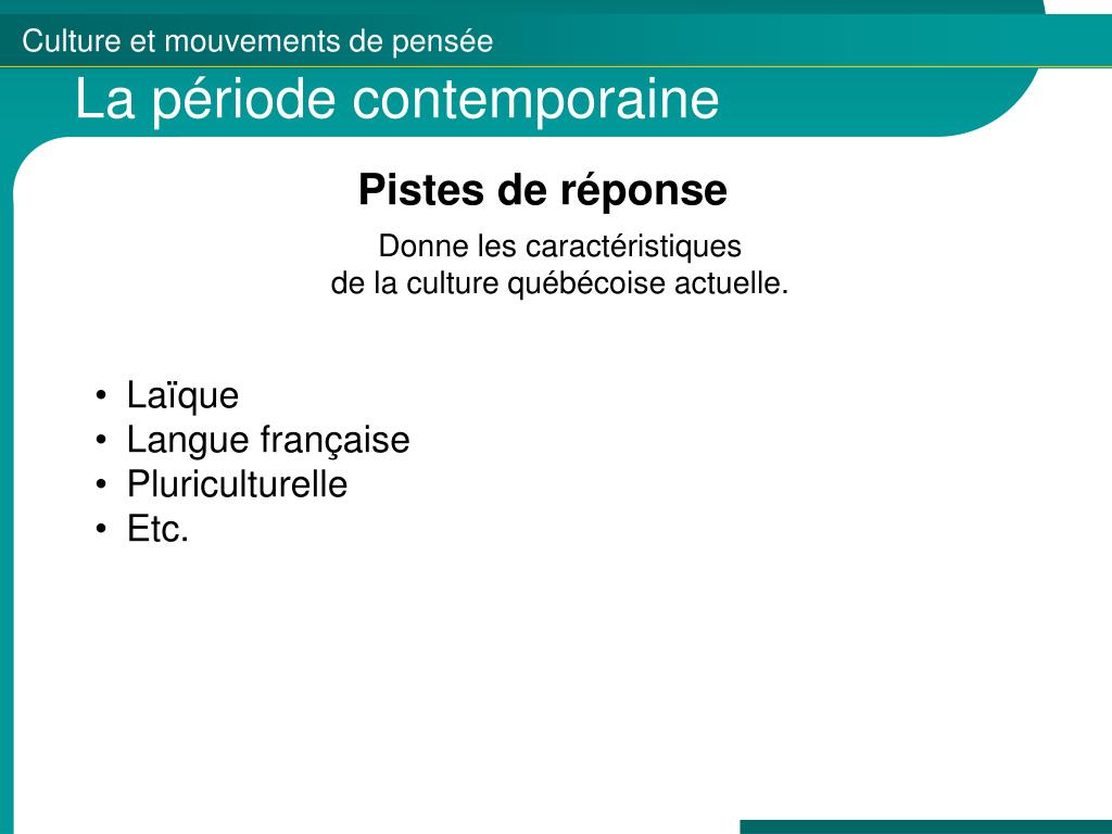 PPT - Culture et mouvements de pensée PowerPoint Presentation, free ...