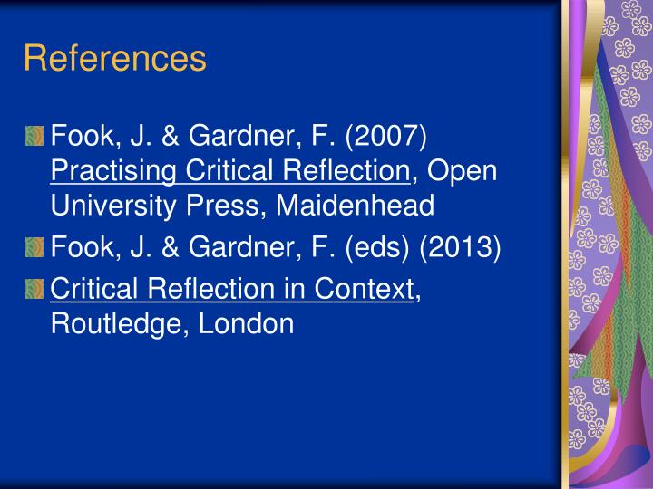 PPT - An introduction to Critical Reflection PowerPoint Presentation ...