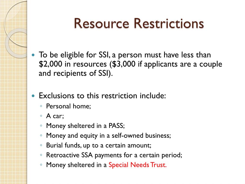 PPT - Supplemental Security Income (SSI) And Medicaid PowerPoint ...