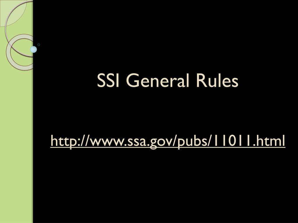 PPT - Supplemental Security Income (SSI) And Medicaid PowerPoint ...