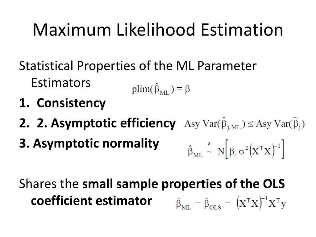 PPT - Applied Econometrics Maximum Likelihood Estimation and Discrete ... PPT - Applied Econometrics Maximum Likelihood Estimation and Discrete ...