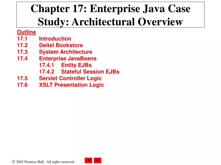 PPT - Chapter 17: Enterprise Java Case Study: Architectural Overview ...