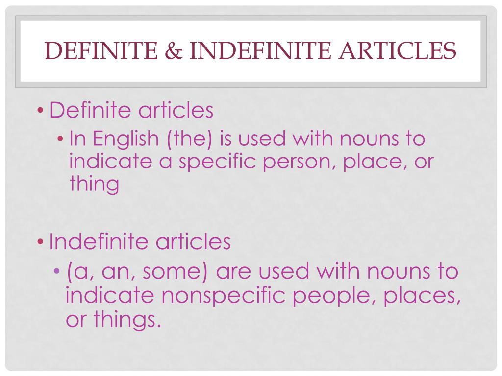 PPT - Subject pronouns, ser , Definite and Indefinite articles, Noun ...