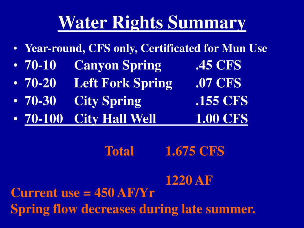 PPT - 2006 Utah Water Law Pipelines, Politics and Permitting Current ...