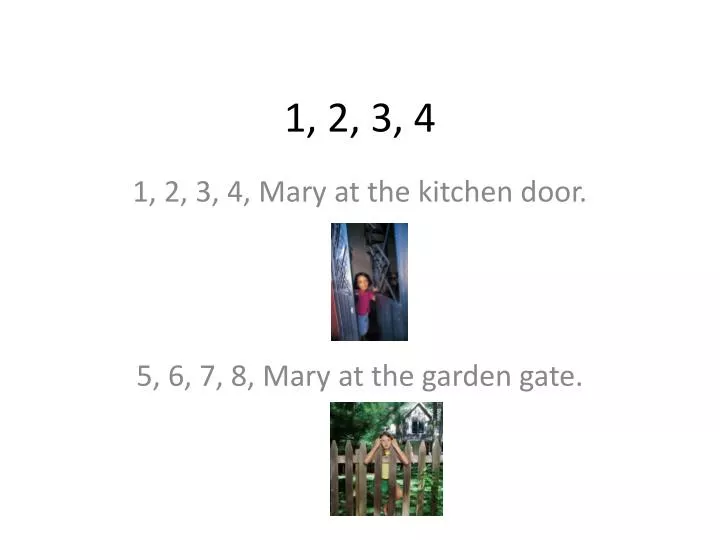 PPT - 1, 2, 3, 4 PowerPoint Presentation, free download - ID:2709836