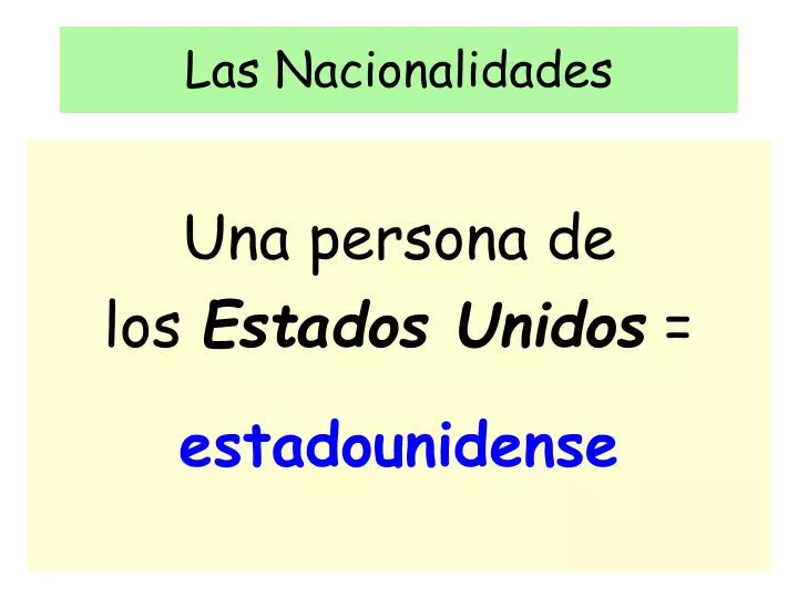 PPT - Las Nacionalidades PowerPoint Presentation, free download - ID ...