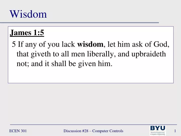 PPT - Wisdom PowerPoint Presentation, free download - ID:2710067