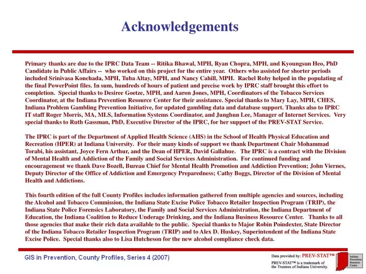 PPT - Acknowledgements PowerPoint Presentation, free download - ID:2710987