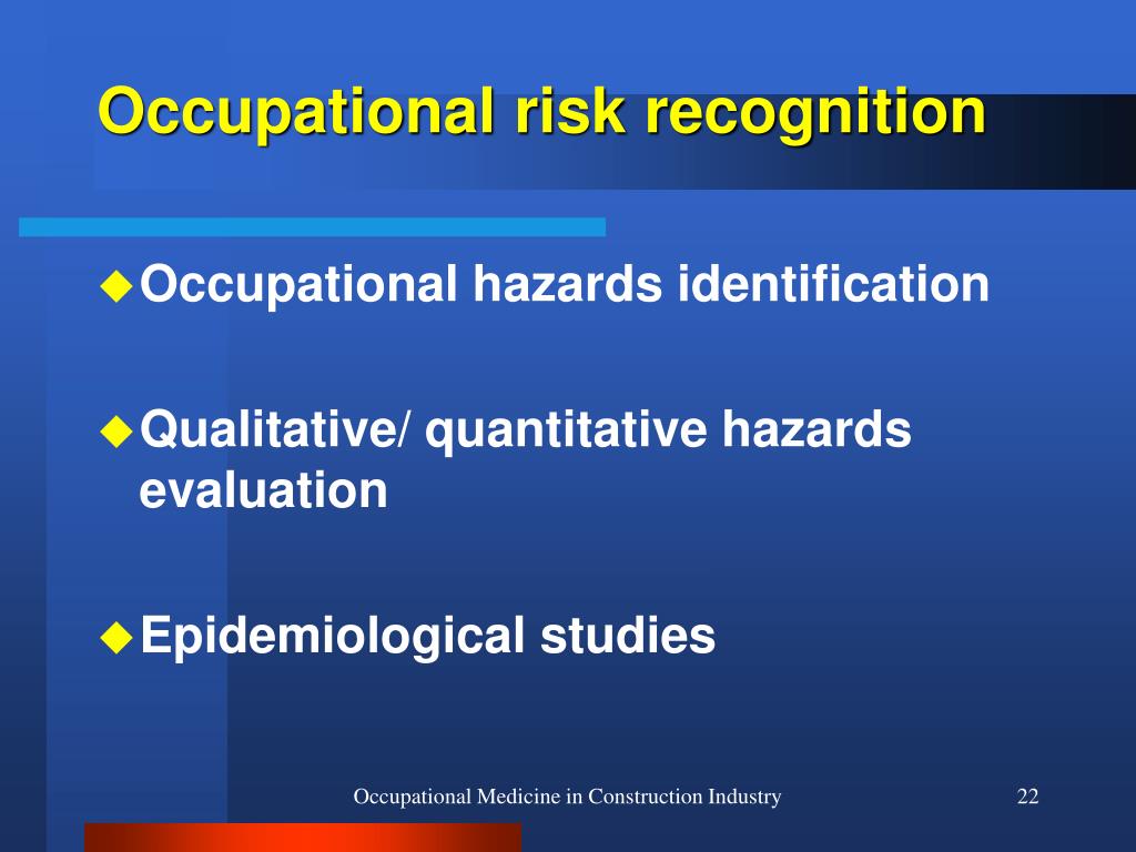 PPT - OCCUPATIONAL MEDICINE IN CONSTRUCTION SECTOR PowerPoint ...