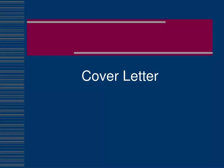 PPT - Cover Letter PowerPoint Presentation, free download - ID:2711132