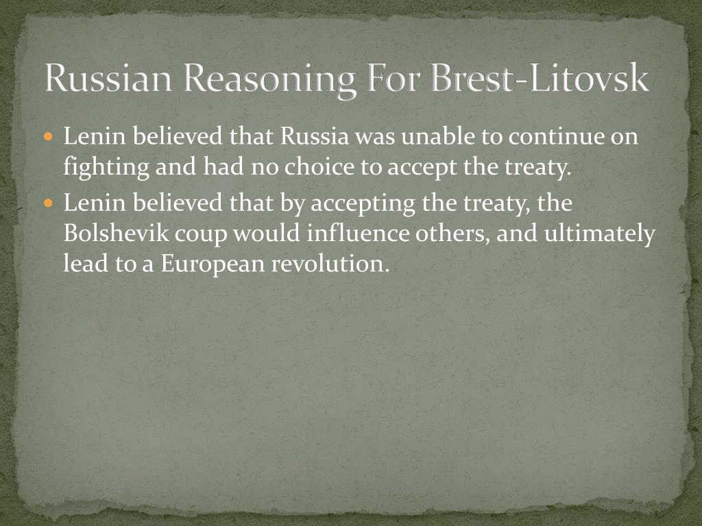 PPT - The Treaty of Brest-Litovsk PowerPoint Presentation, free ...