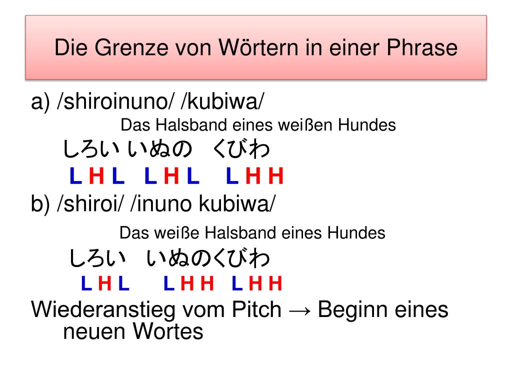 PPT - Wort- und Satzakzent im Japanischen PowerPoint Presentation, free ...