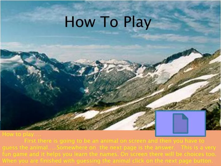 PPT - How To Play PowerPoint Presentation, free download - ID:2711818