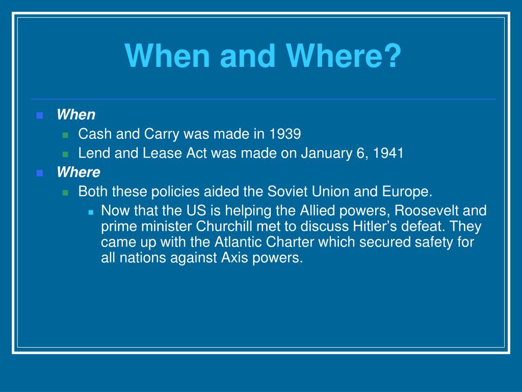 PPT - Cash and Carry & Lend and Lease ACT PowerPoint Presentation - ID ...