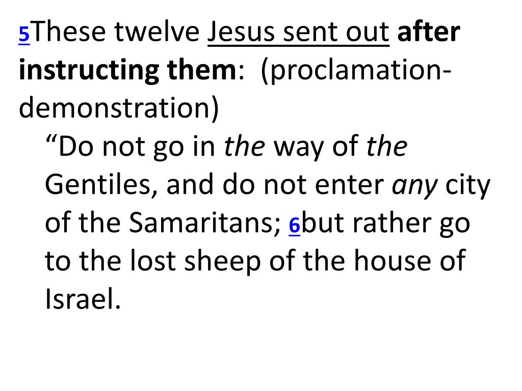 PPT - 1 Jesus summoned His twelve disciples and gave them authority ...