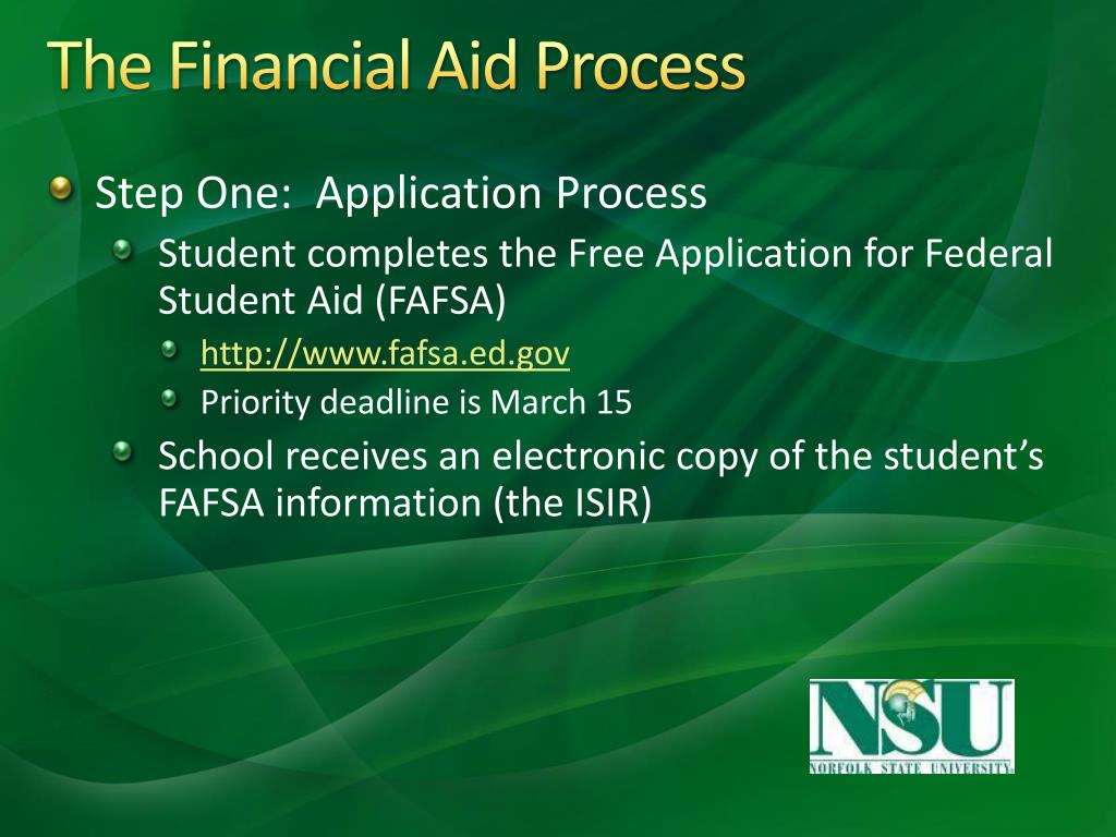 PPT - Conversations with Financial Aid Counselors Norfolk State ...