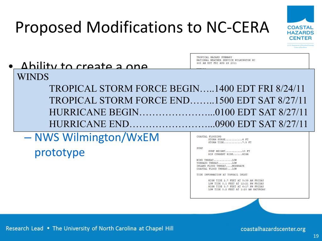 PPT - Evaluation of the NC-CERA Storm Surge and Wave Visualization Tool ...