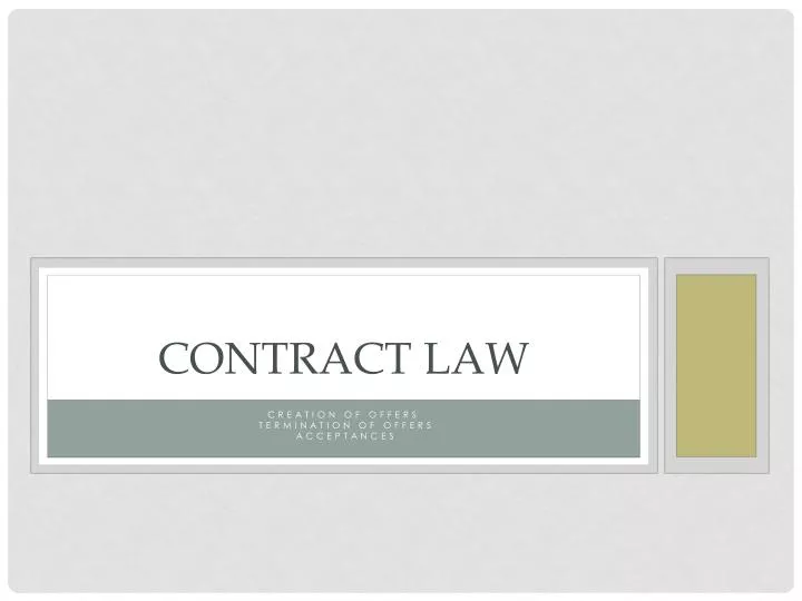 Ppt Contract Law Powerpoint Presentation Free Download Id 2713399