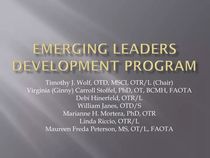 PPT - Emerging leaders development program PowerPoint Presentation ... PPT - Emerging leaders development program PowerPoint Presentation ...