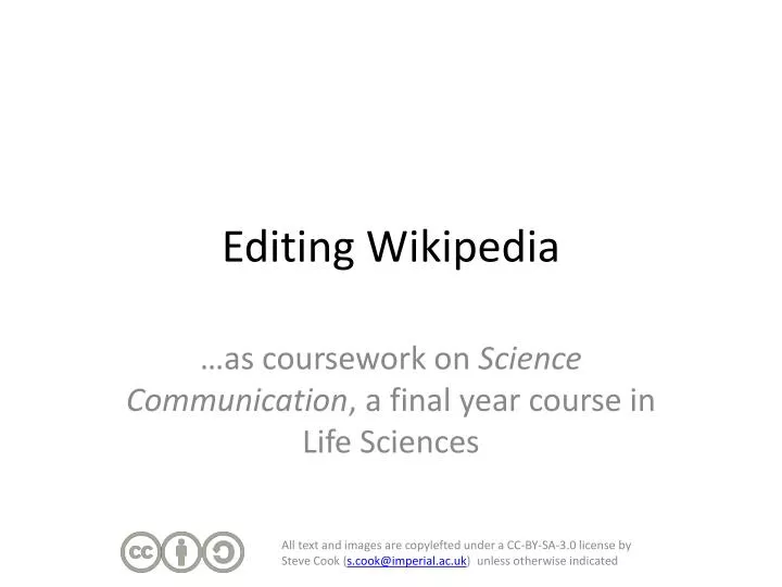 PPT - Editing Wikipedia PowerPoint Presentation, free download - ID:2713941