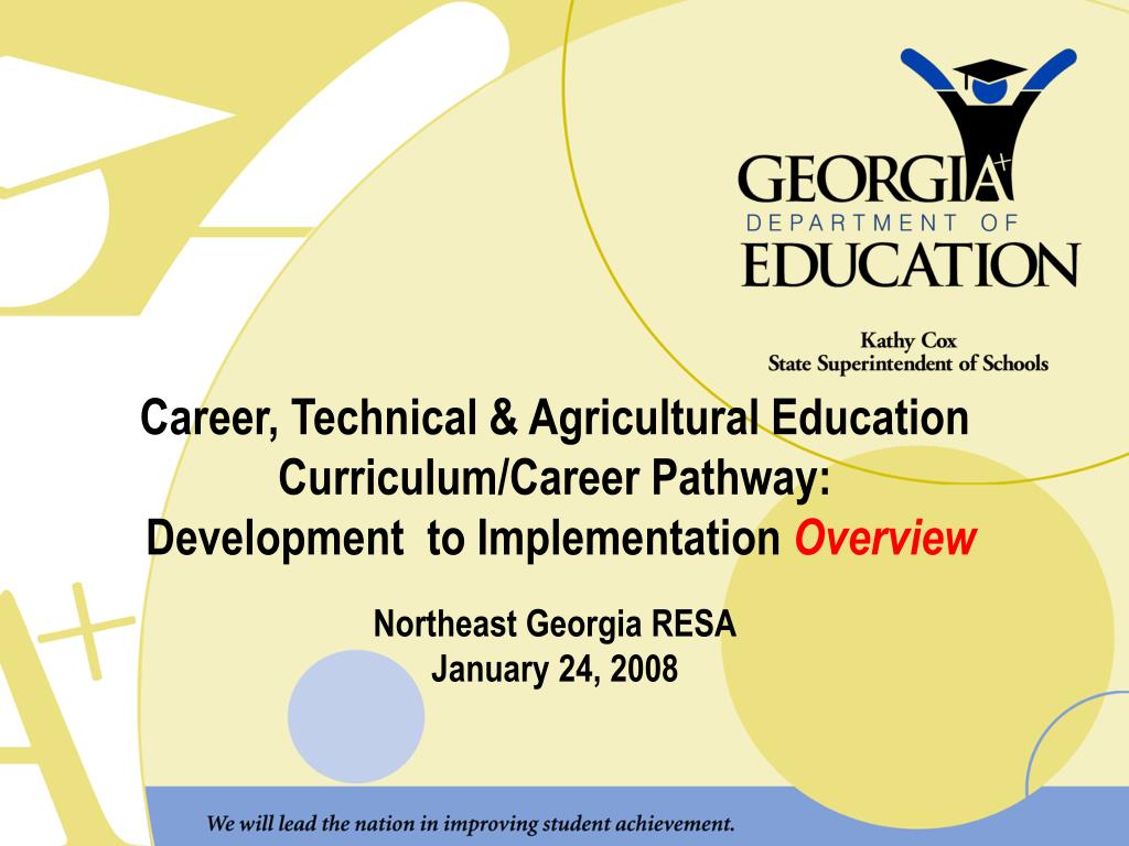 PPT - Career, Technical & Agricultural Education Curriculum/Career ...